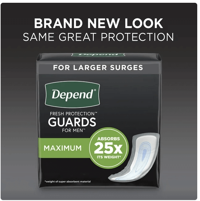Depend Incontinence Guards for Men, Maximum Absorbency - ABD Medical